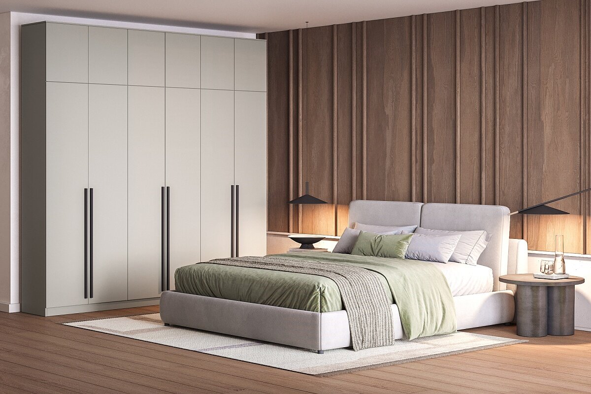 Шкаф распашной МебельЛэнд24 Лорена Пакс - 6 с антресолью Кашемир 240x60x270 бежевый для одежды шестидверный