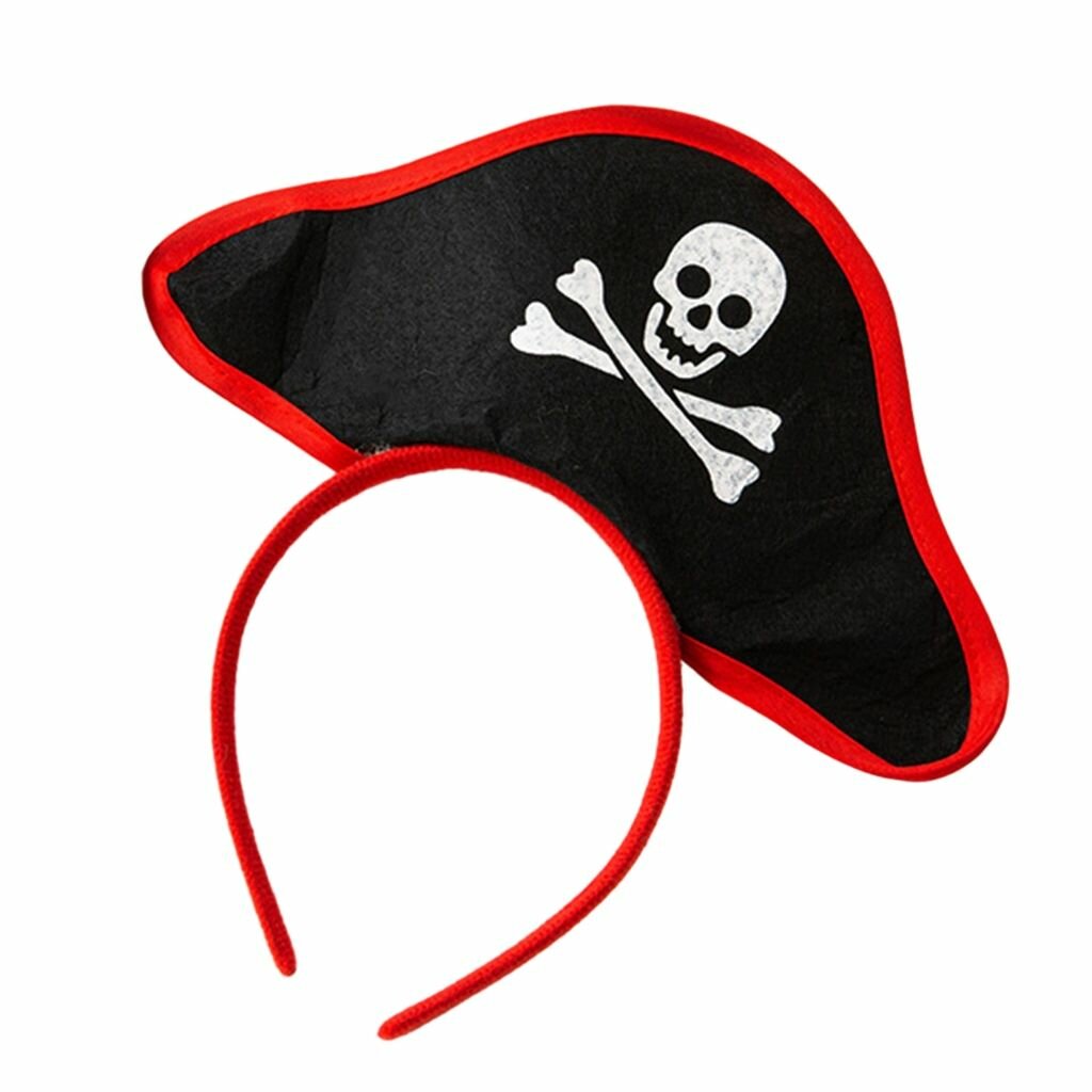 Повязка на голову из рога Дьявола на Хэллоуин с блестками-Повязка на голову в пиратской шляпе