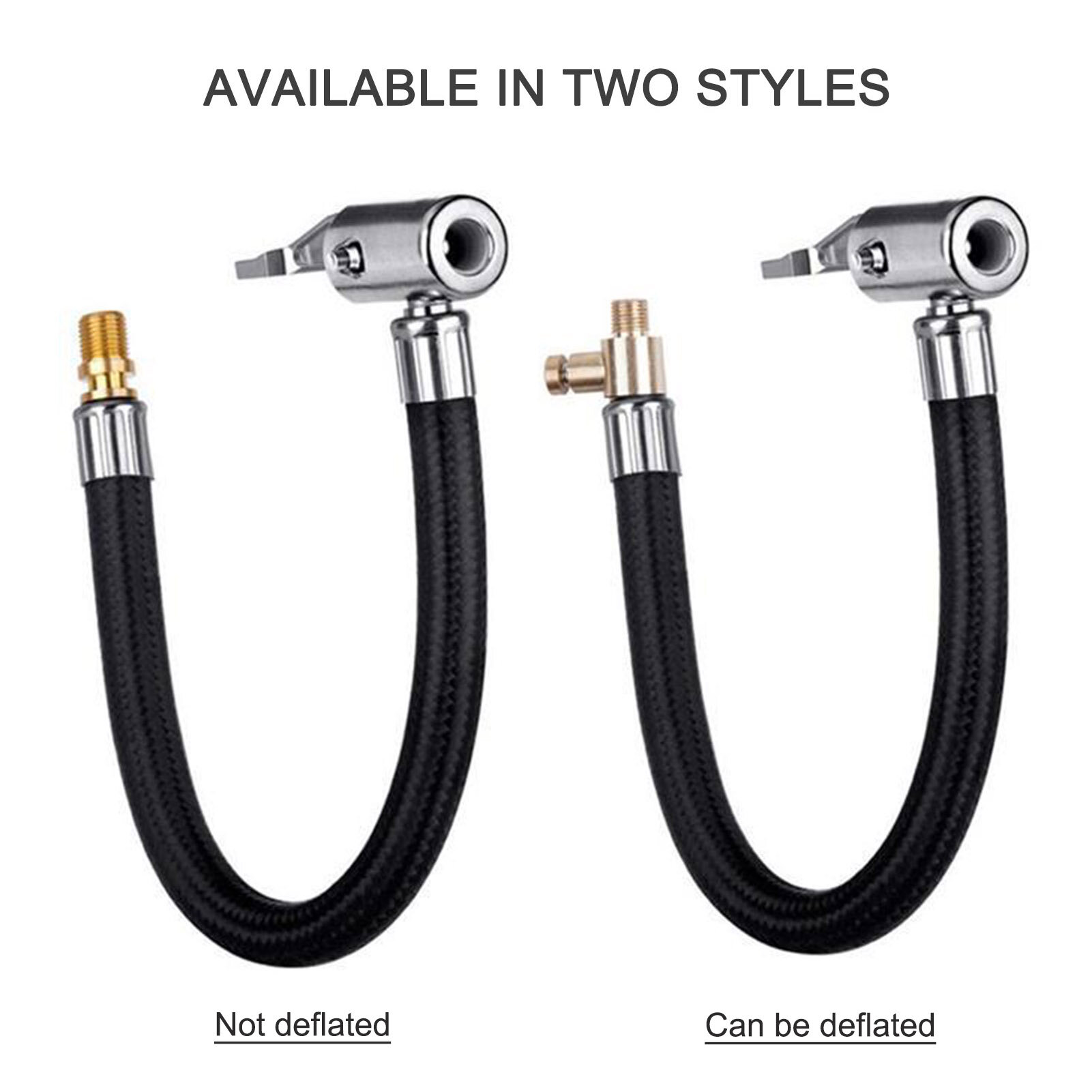 Шланг для накачивания шин мотоцикла, автомобиля, надувной шланг, клапан для шины, соединительная трубка, воздушный патрон, компрессор для накачивания, удлинительный шланг, адаптер