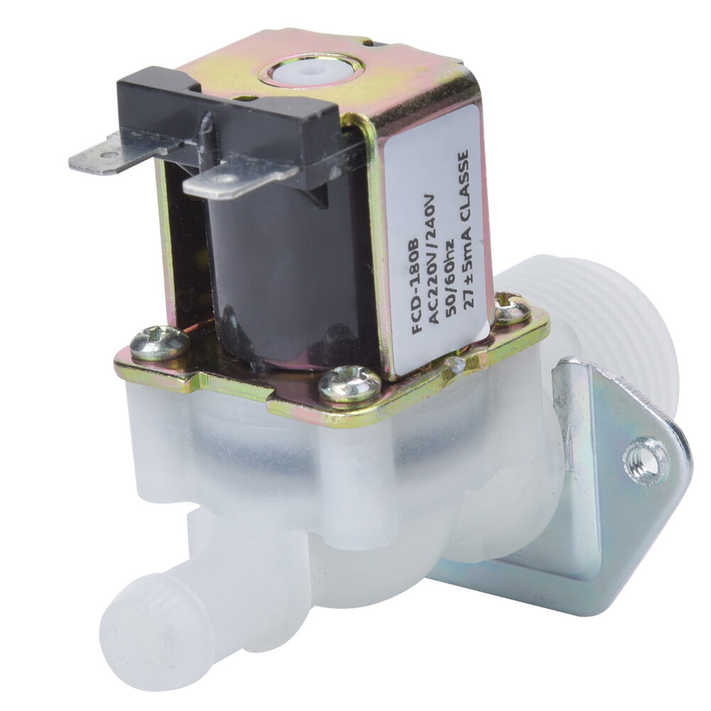 Электромагнитный клапан 3/4", нормально закрытый, пластик, 220V, для воды.