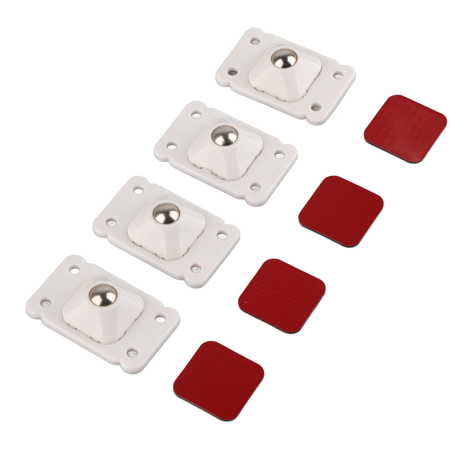 8Pcs Self Adhesive Wheels 360 Degree Universal Casters Pulleys Low Noise for Trash Can Storage Box