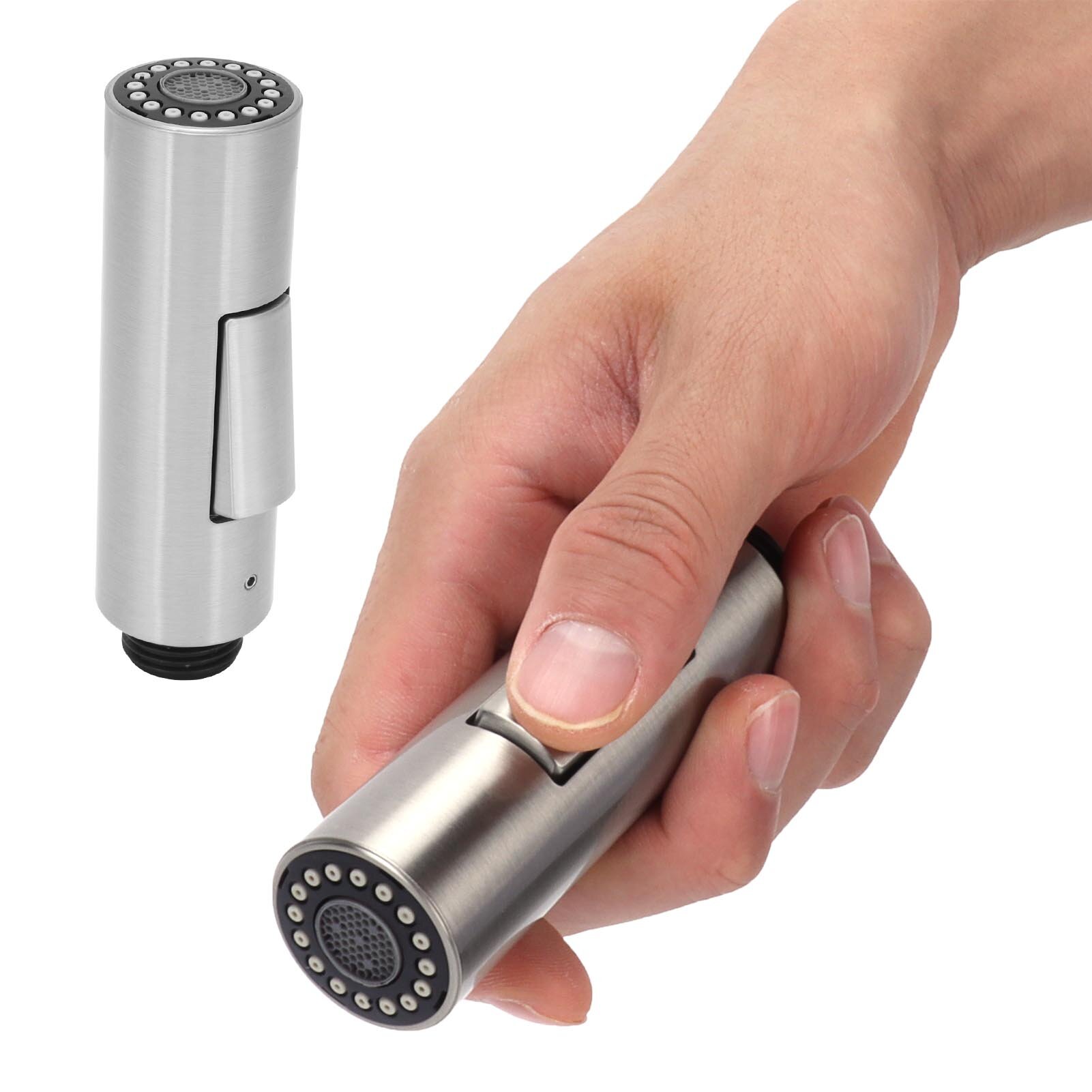 G1/2 кухонный кран, выдвижная насадка для душа, сменный пластиковый никелевый матовый аксессуар для смесителя