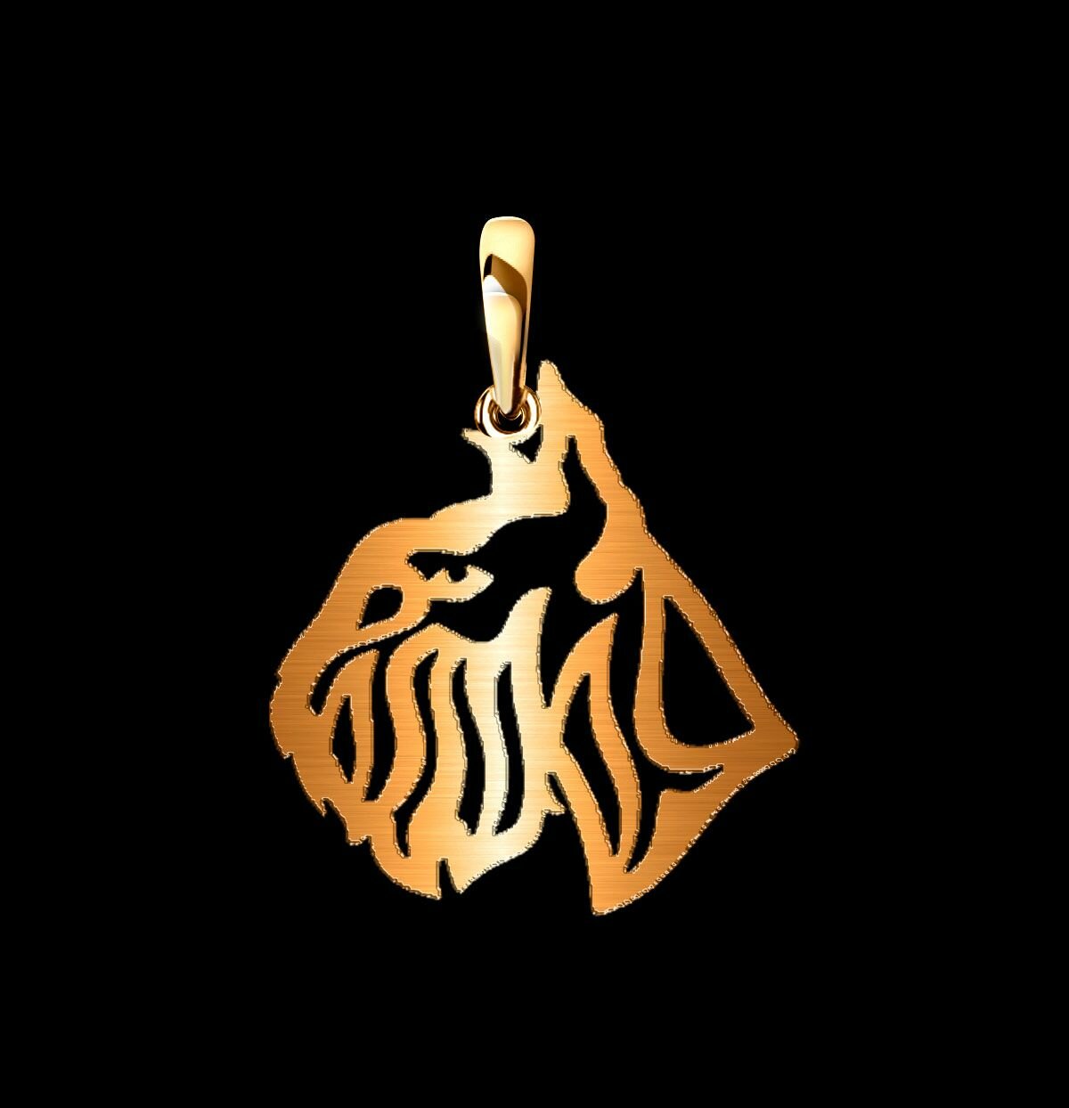 Подвеска Diamond Animal, серебро, 925 проба, золочение