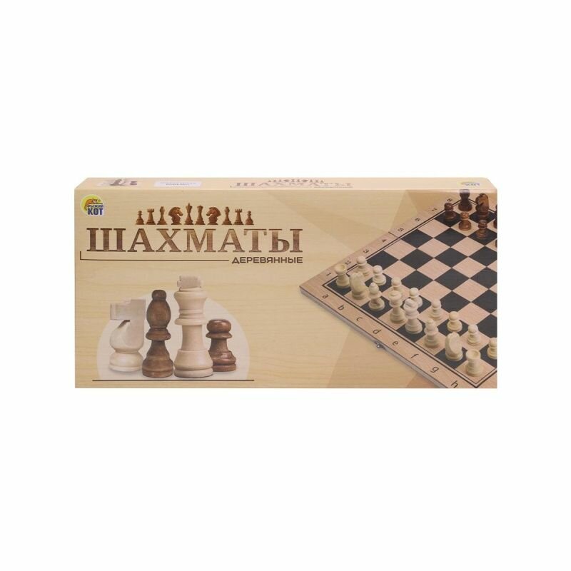 Шахматы Рыжий кот поле 24х12х3 см, дерево, в коробке (AN02586)