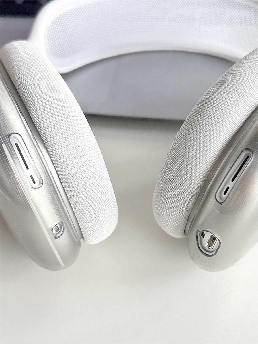 Чехол на наушники Apple AirPods Max силиконовый прозрачный, серый