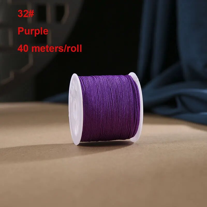 Нейлоновая нить для рукоделия 40 м 0,8 мм Фиолетовый, Purple