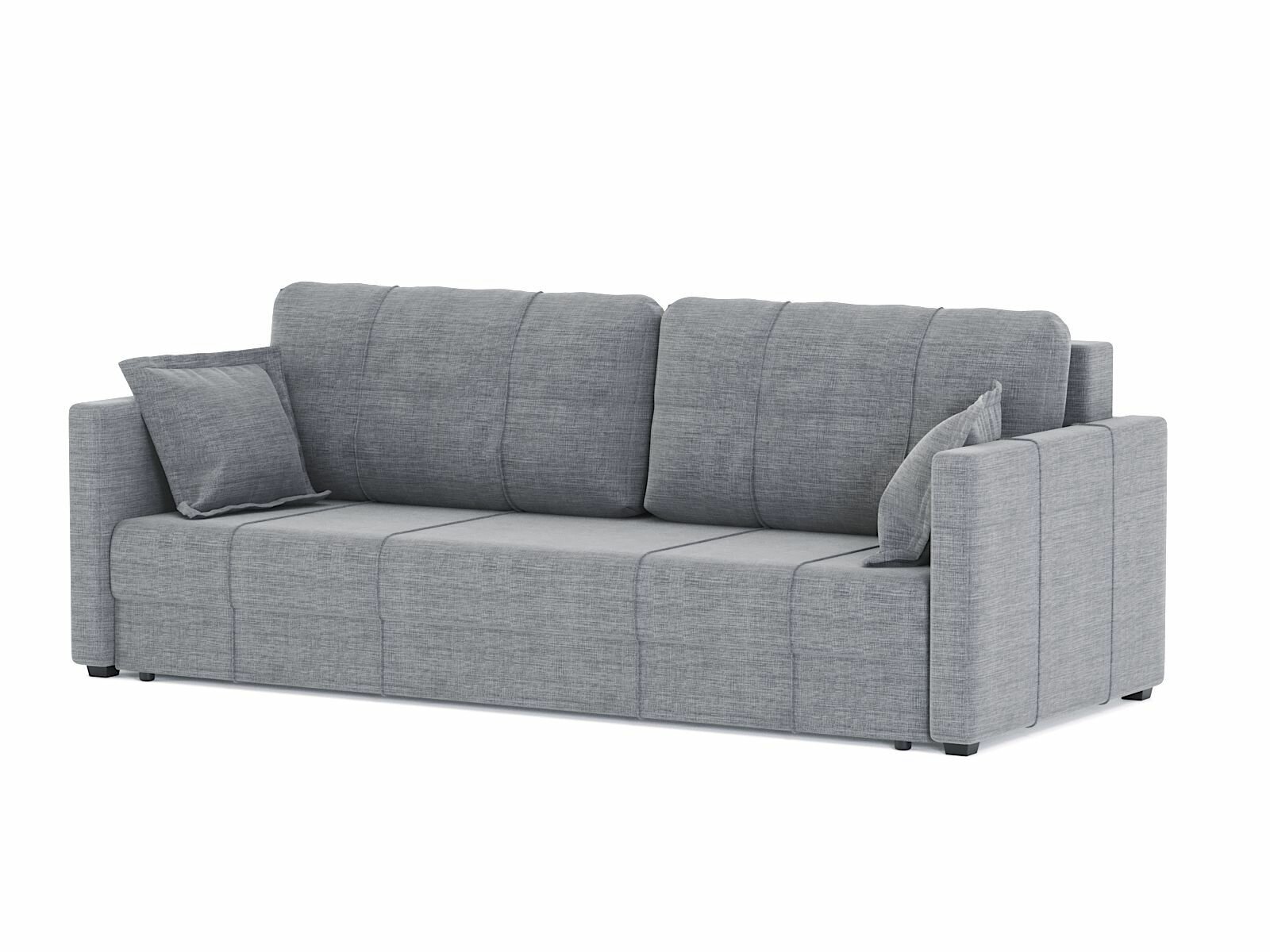 Диван раскладной Риммини еврокнижка, рогожка Дрим Лайт грей, ящик для белья