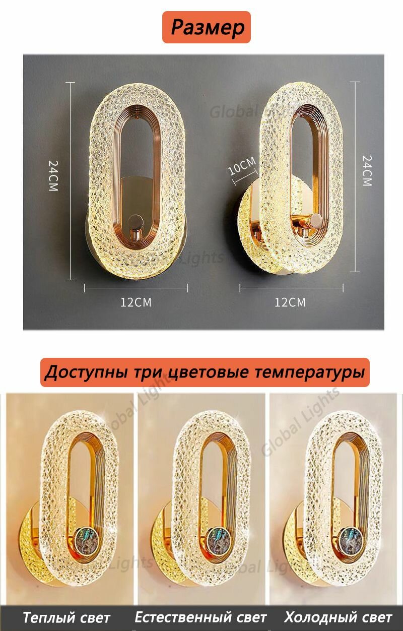 Global Lights Скандинавский настенный светильник Украшение дома в спальне Внутреннее бра для гостиной Двойной модный светильник Luminaria bra
