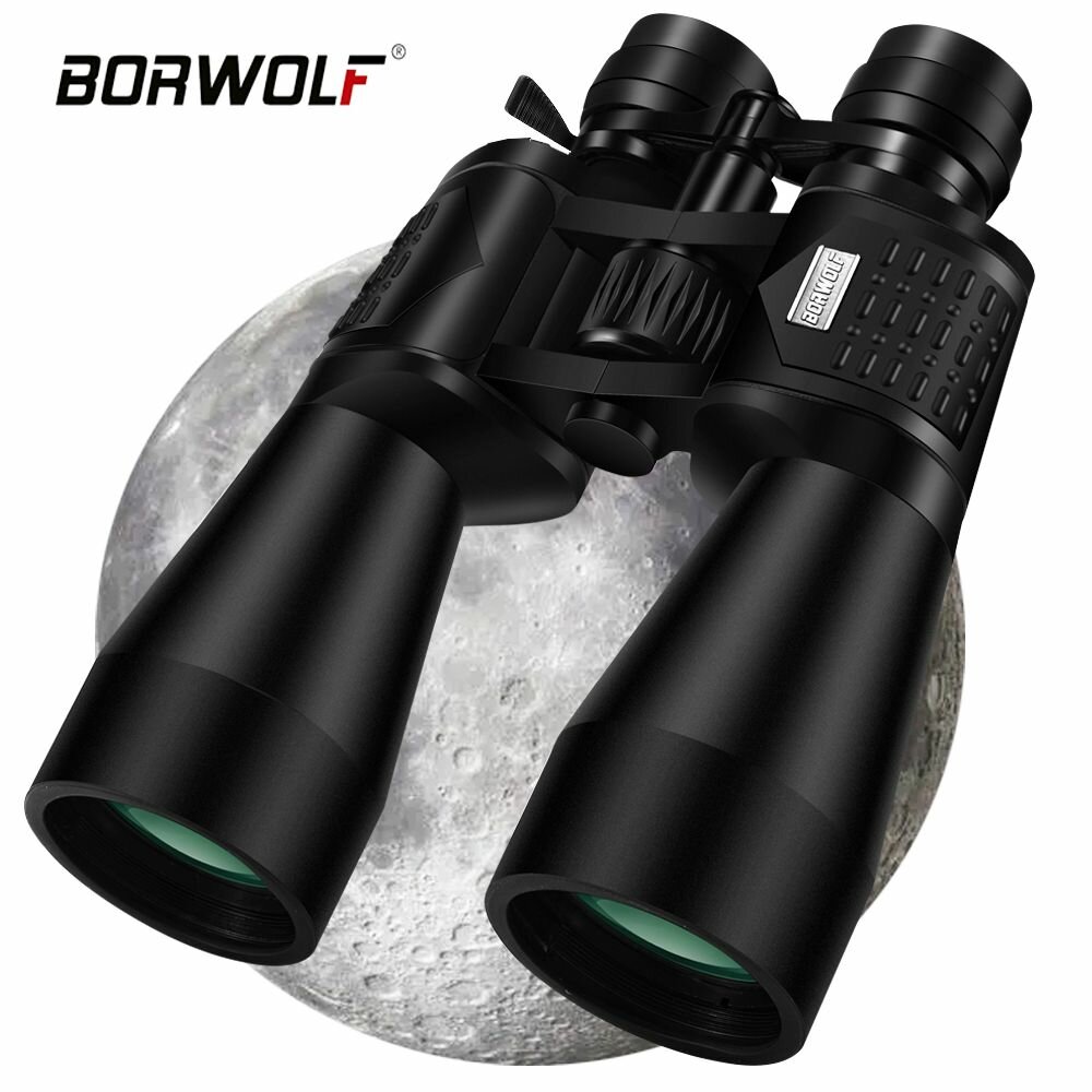 BORWOLF 15-45x60 Двойная призма BAK4 Оптическая линза FMC Мощный телескоп ночного видения для охоты и наблюдения за птицами