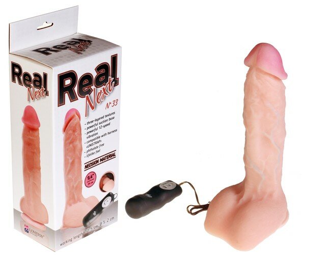 Реалистичный большой фаллос Orion, на присоске,12 режимов, 24 см