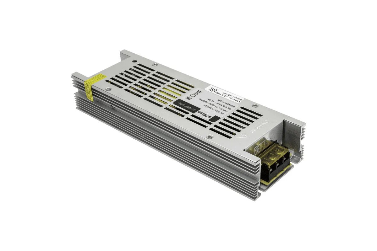 Блок питания для светодиодов 220/12V 200W, IP20, компактный (узкий)