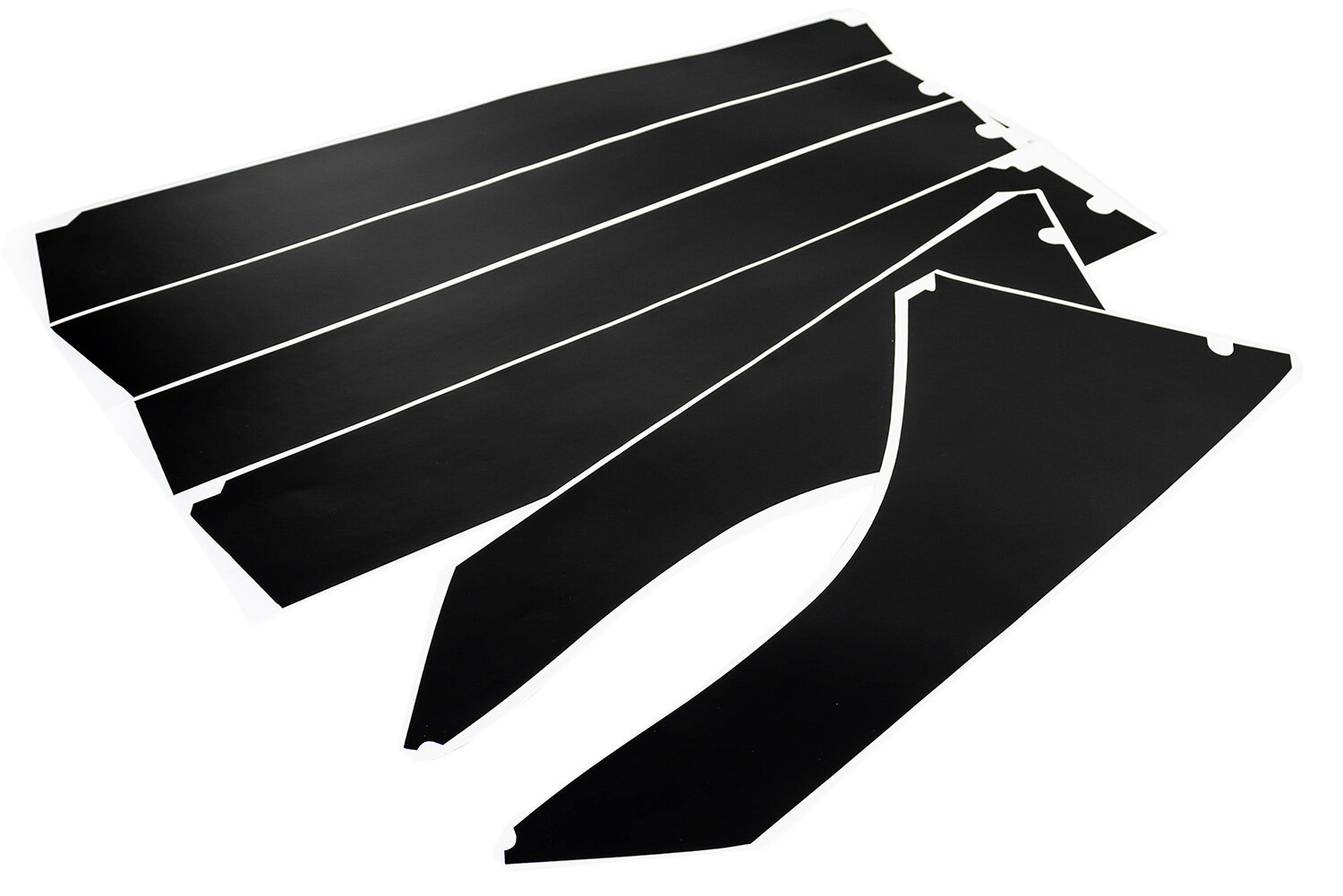 Комплект накладок стоек дверей черные матовые на Лада Веста седан