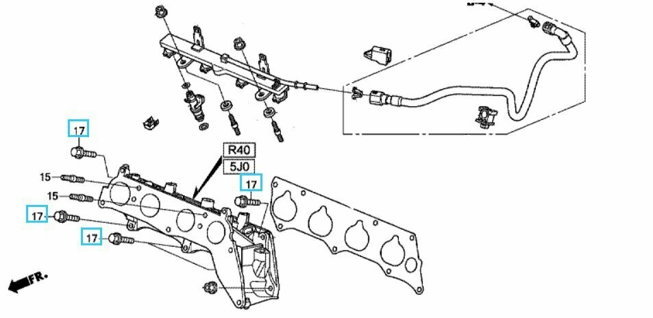 Болт с фланцем 8х28; Артикул Honda/Acura: 957010802808 (Оригинал)