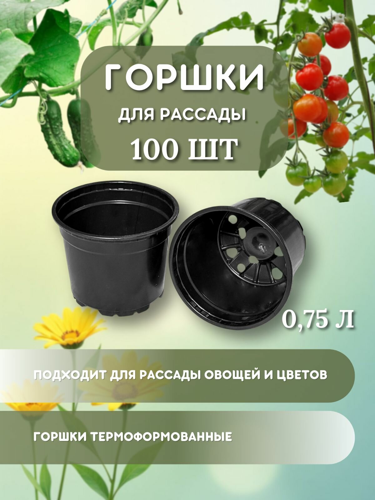 Горшки для рассады, термоформованные