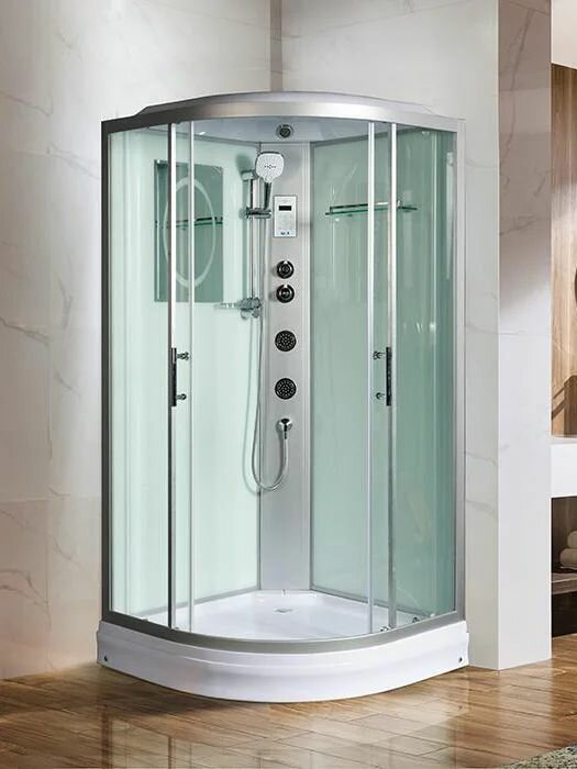 Душевая кабина с крышей WeltWasser WW500 WERRA 1004 (1000х1000х2170 мм), низкий поддон, прозрачное стекло, четверть круга