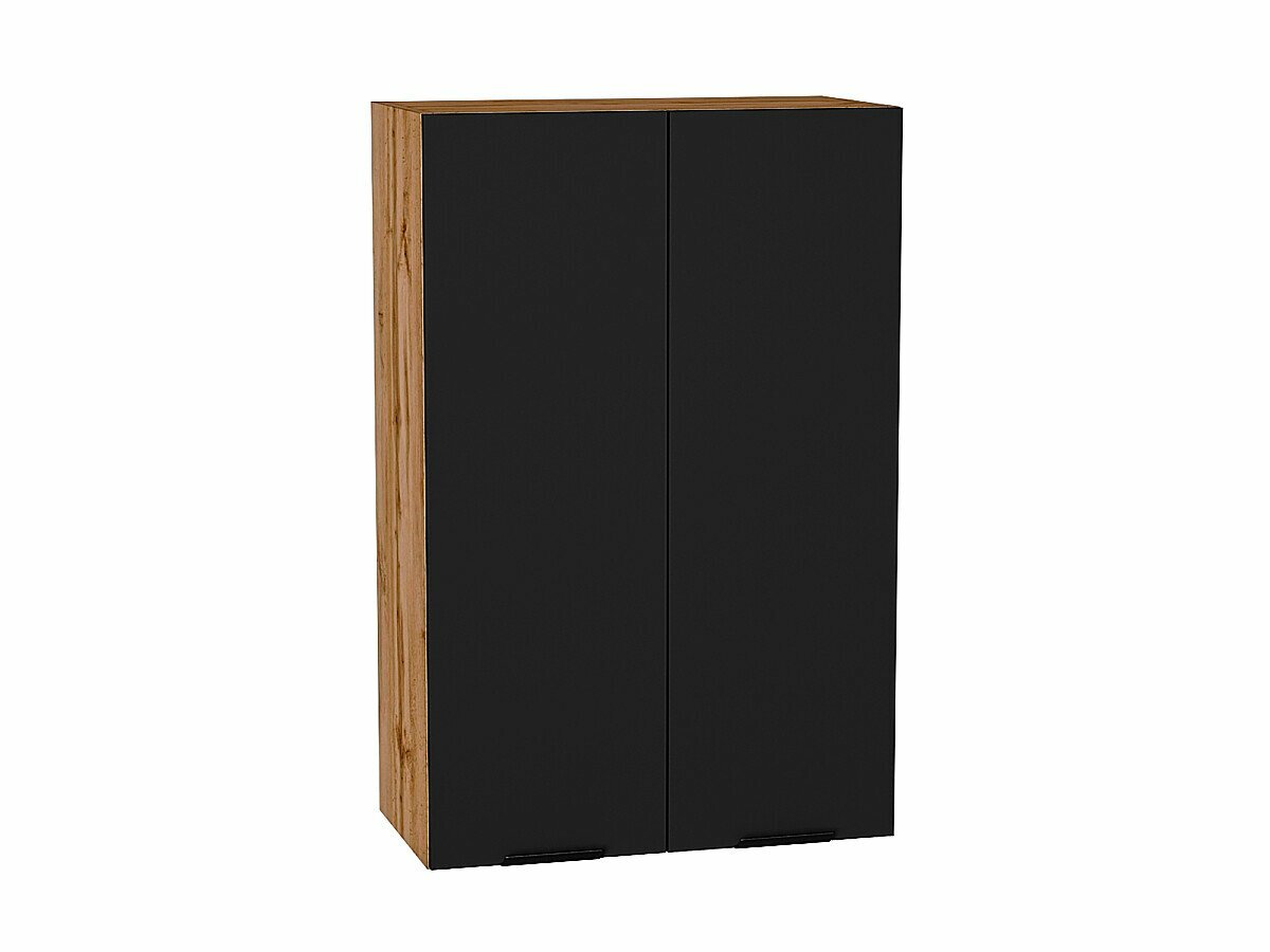 Шкаф верхний с 2-мя дверцами Евро, цвет фасада Антрацит, цвет каркаса Дуб Вотан, 920*600*318 мм