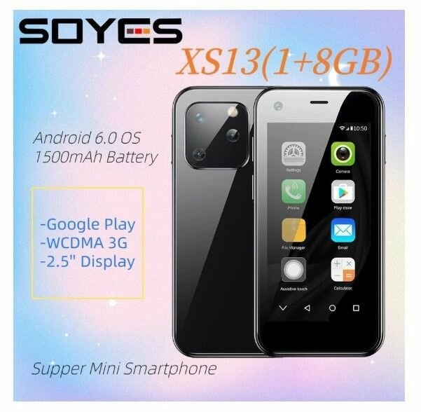 Мини смартфон 2 sim Soyes XS 13
