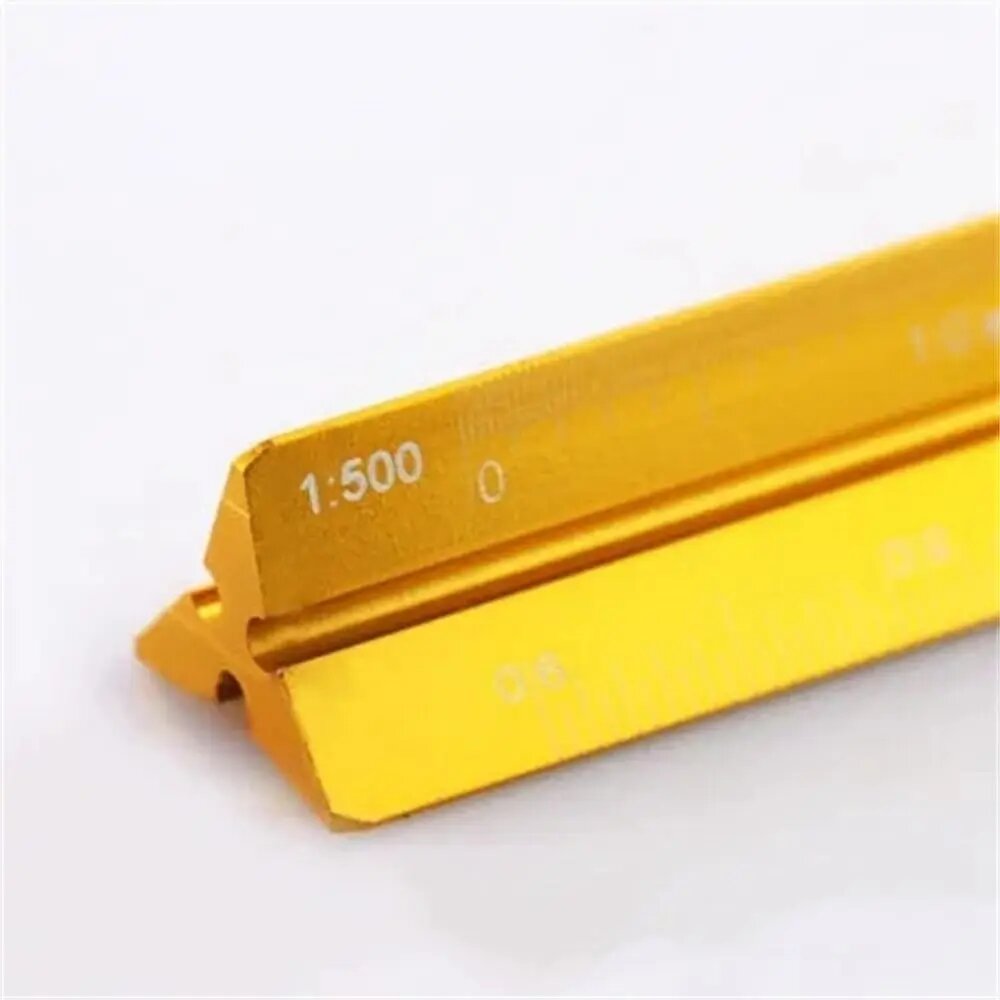 Высококачественная цветная алюминиевая треугольная линейка 15 см 30 см в масштабе 1:20 - 1:600 металлические весы из сплава Regua Desenho H0003