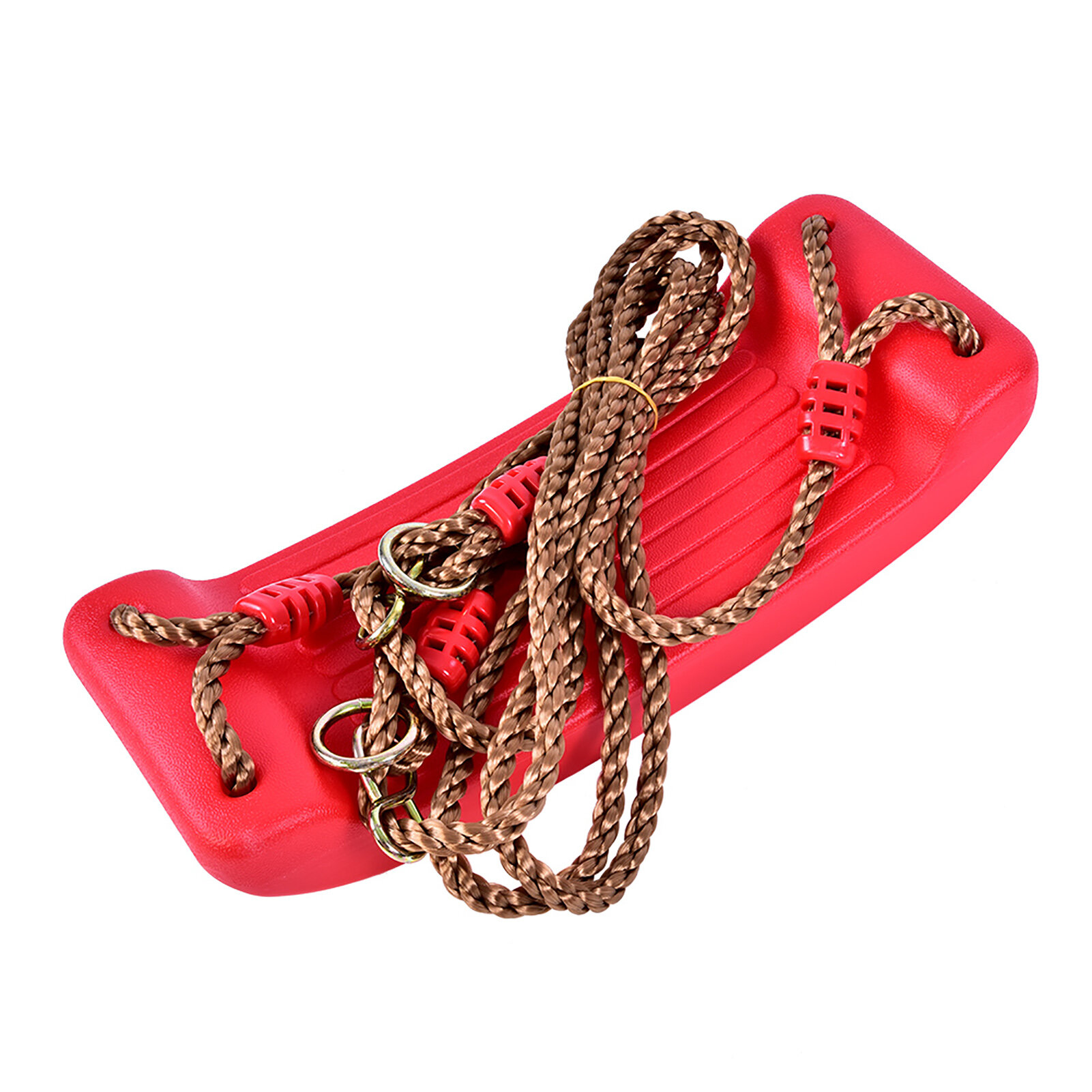 Пластиковые качели для улицы, красные изогнутые качели для детской площадки, для детского сада на заднем дворе, прочные, устойчивые к погодным условиям