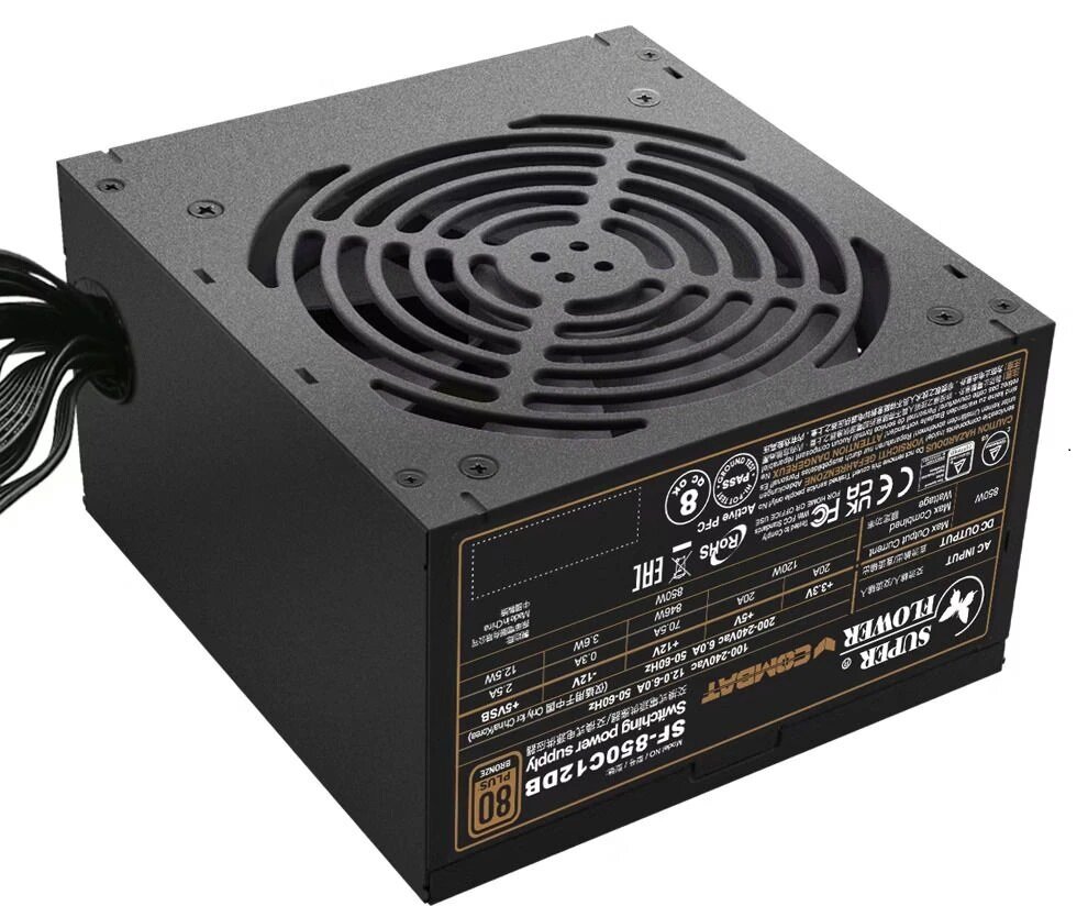 Блок питания Super Flower Combat DB, 850W, 80+ Bronze, ATX3.1 (SF-850C12DB)