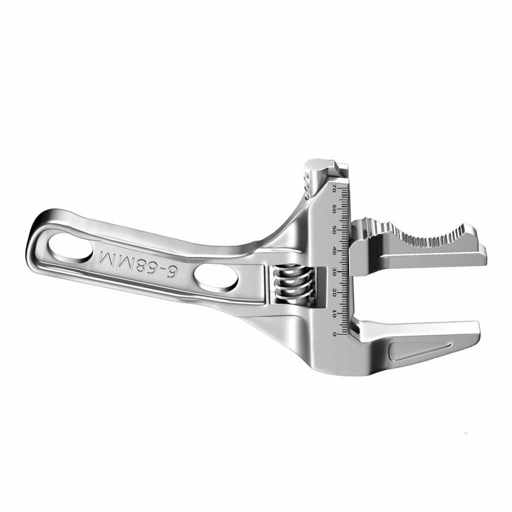 Набор инструментов-Гаечный ключ для ванной комнаты-колено с прямым хвостовиком и зубьями серебристого цвета