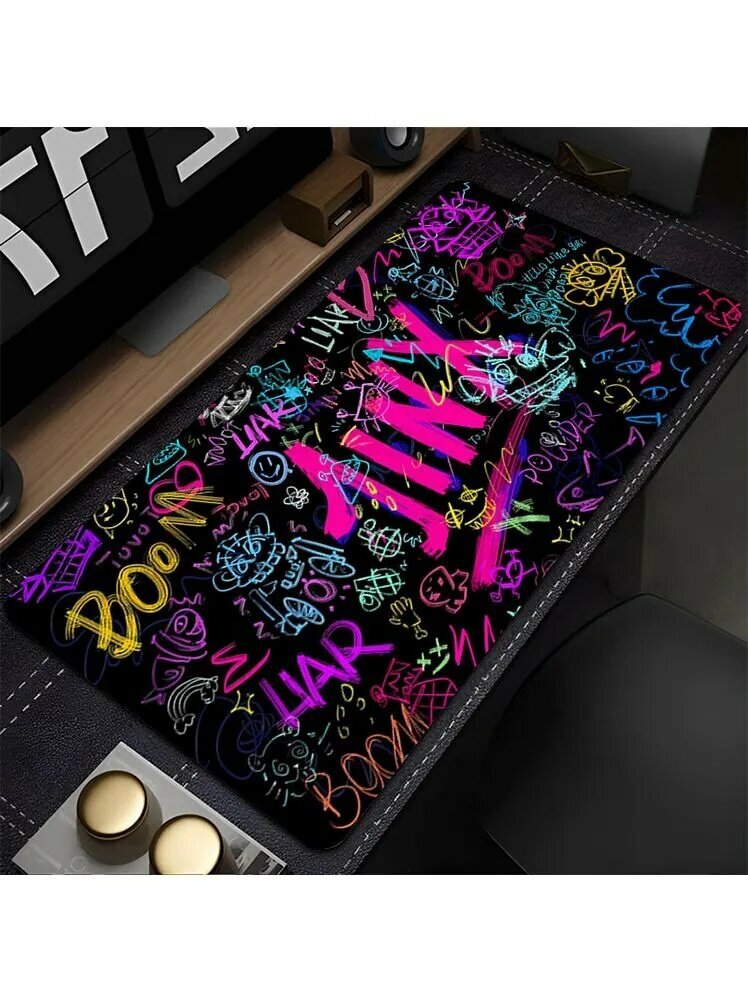 Jinx Коврик для мыши, XXL, темно-розовый, зеленый