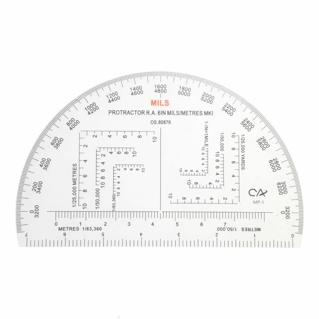 Набор инструментов-Военный транспортир MP-1 с 6-дюймовой встроенной шкалой