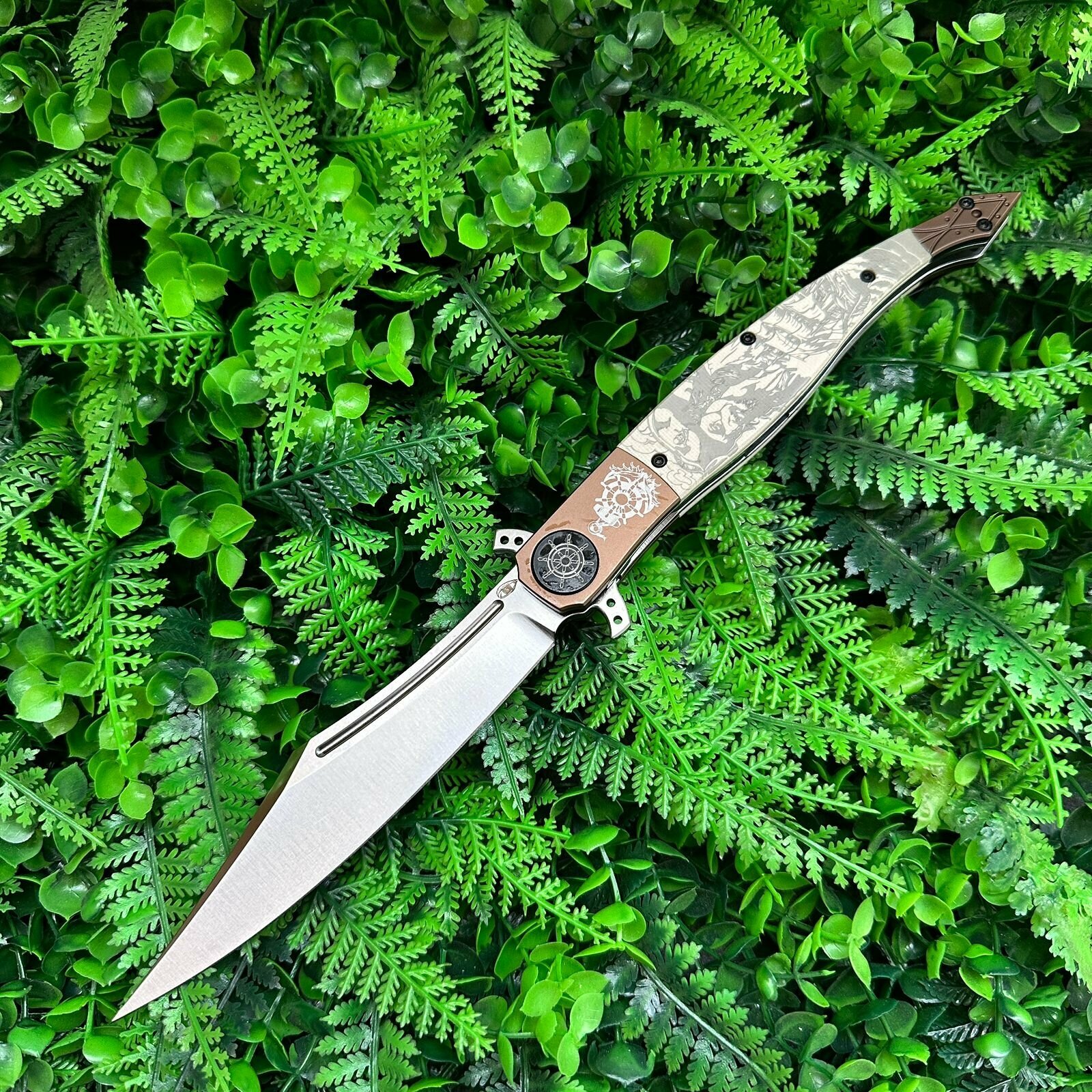 Складной нож Reptilian Билли Бонс-02 марка стали VG10 вес 170 грамм