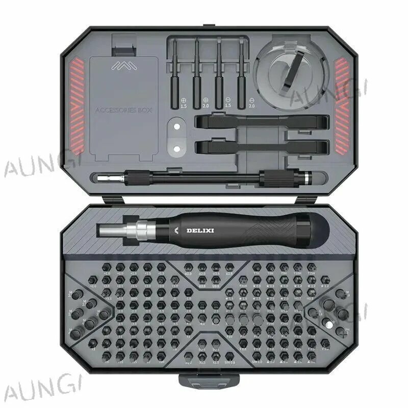 Набор отверток и бит 145 в 1 для точных работ, набор инструментов для ремонта телефонов, ноутбуков, компьютеров, магнитная отвертка, ручной инструмент