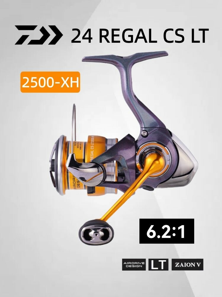 Катушка для спиннинга для рыбалки Daiwa 24 Regal LT 2500-XH, безынерционная