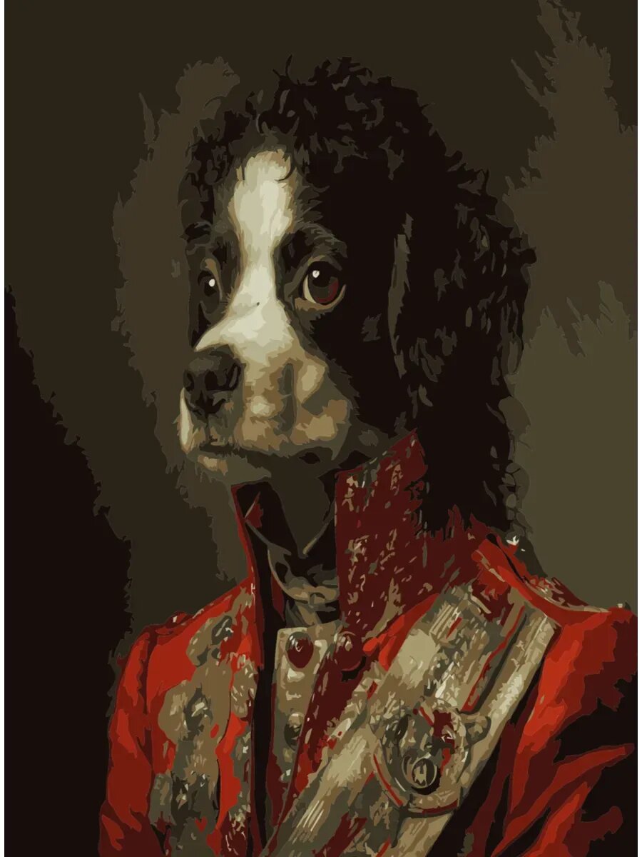 Картина по номерам 30x40 см собака