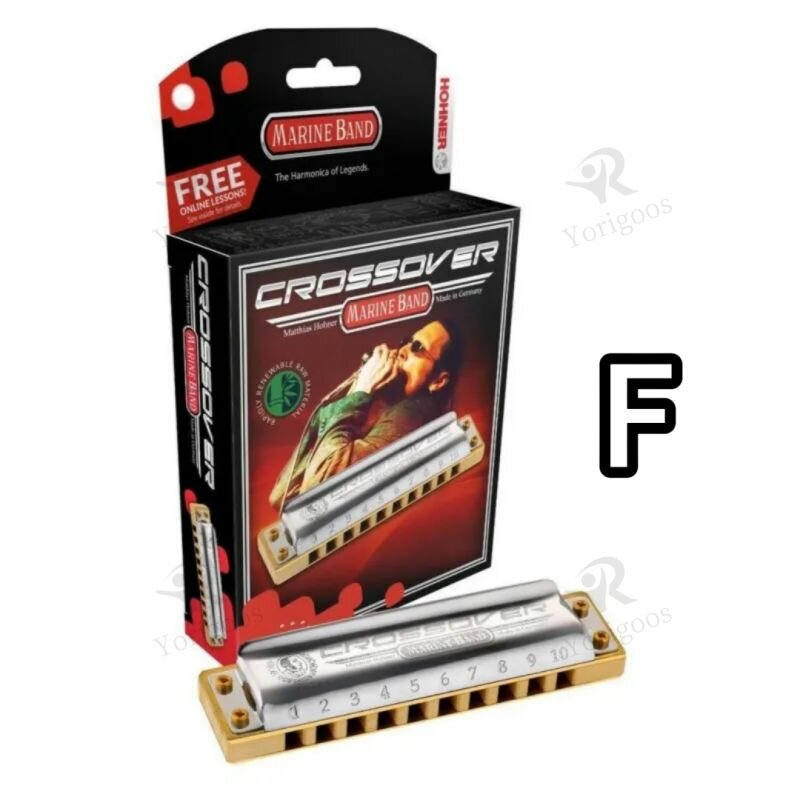 Hohner Marine Band Crossover MBC 10-дырочная блюзовая гармоника для начинающих и исполнителей-F