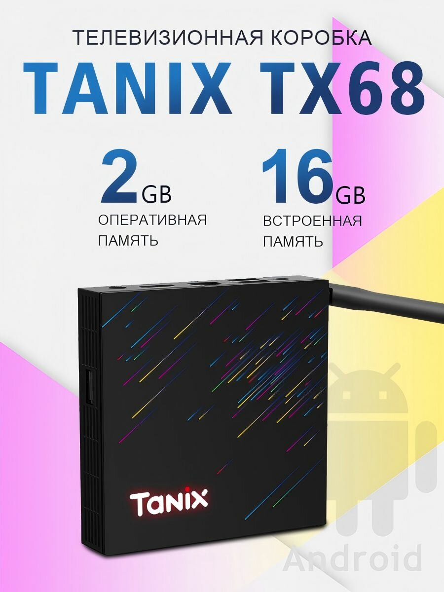 TANIX TX68 Android 12 Allwinner H618 2.4G&5G Wifi6 4K HD Медиаплеер ТВ коробка система караоке WiFi