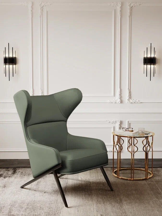 Кресло дизайнерское в современном стиле VESPA, экокожа 70х90х70