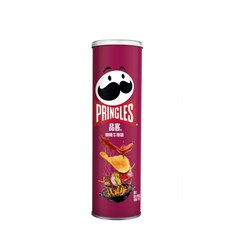 Чипсы картофельные Pringles со вкусом стейка барбекю 110 г, Китай