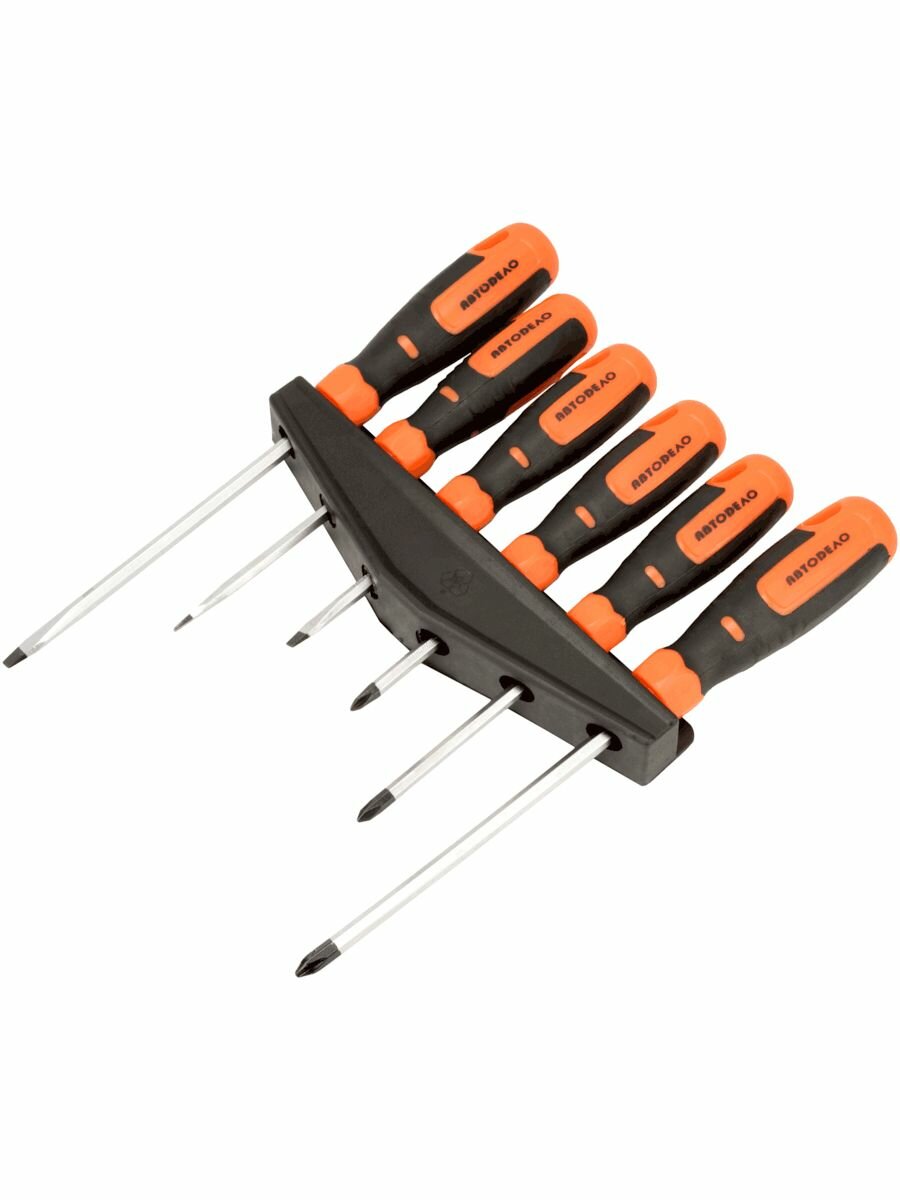 Набор отверток шестигранных 6 шт, хром-ванадиевая сталь, АвтоDело (39481)