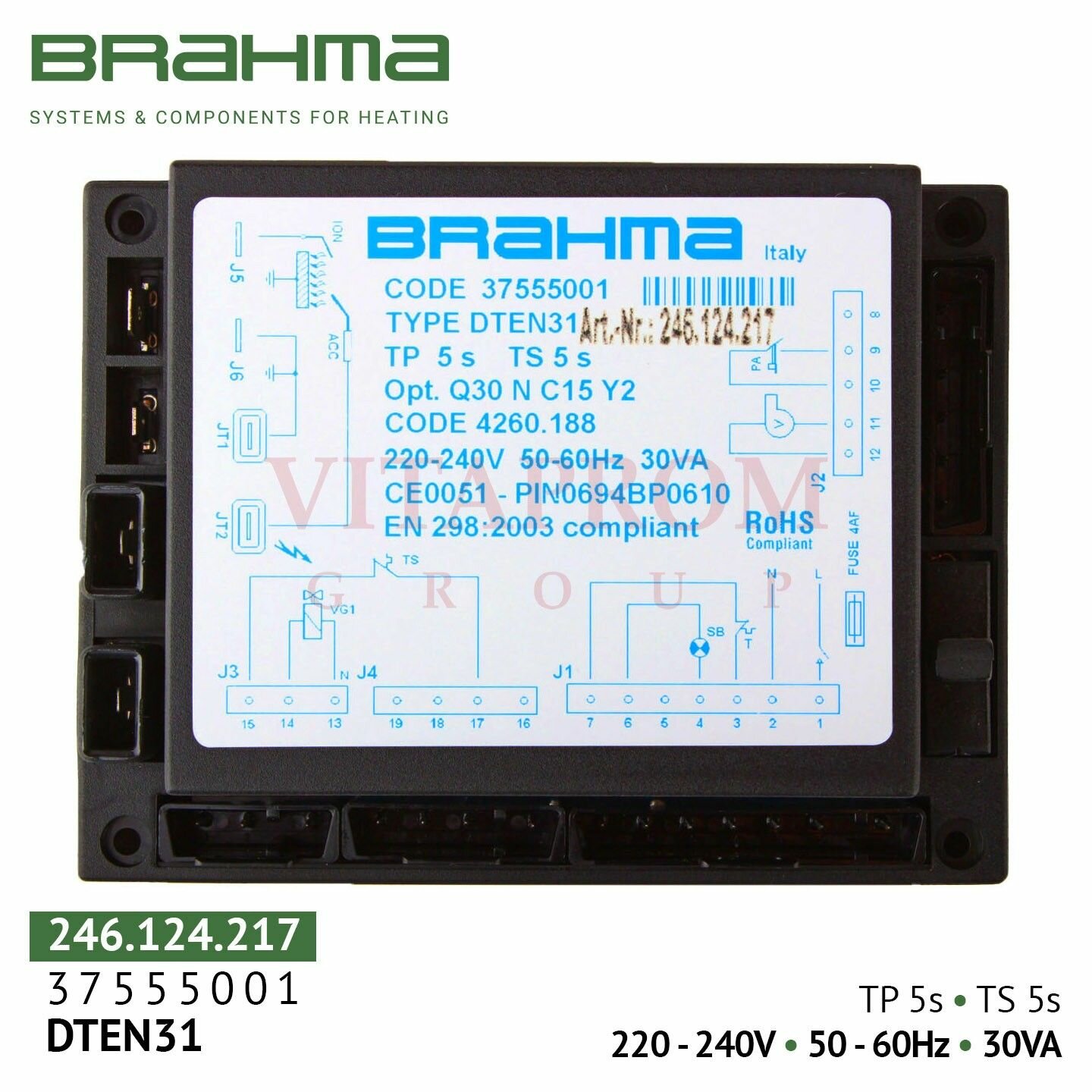 Блок управления горением Brahma DTEN31, 37555001