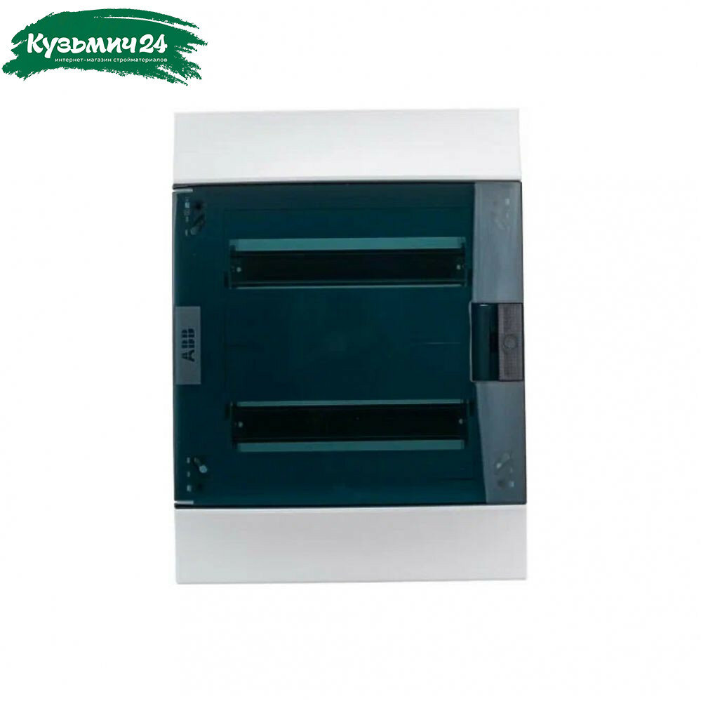 Бокс пластиковый АВВ Mistral, IP41, 24 модуля, встраиваемый, прозрачная бирюзовая дверца, 1 шт