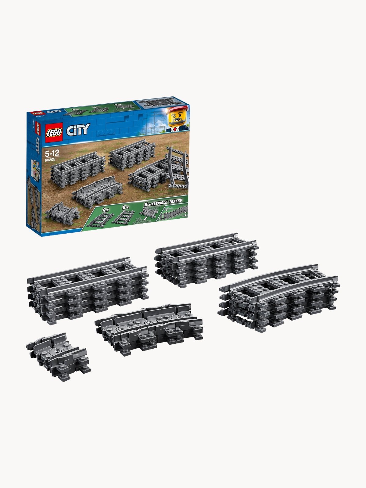 Конструктор LEGO® City 60205 Рельсы для железной дороги, 20 дет.