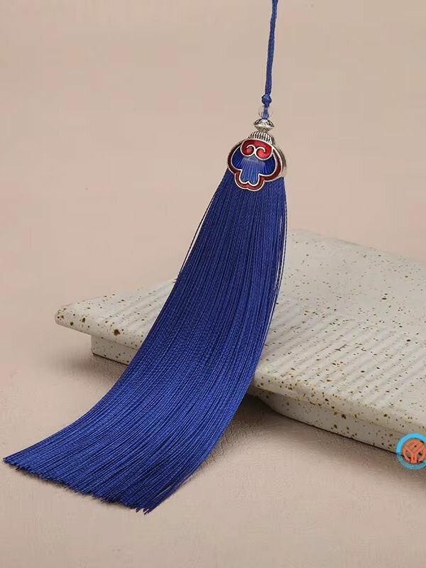 Китайский кулон с облаками и кистями -подвеска для авто, 12 см, цветная эмаль (аксессуар для декора)