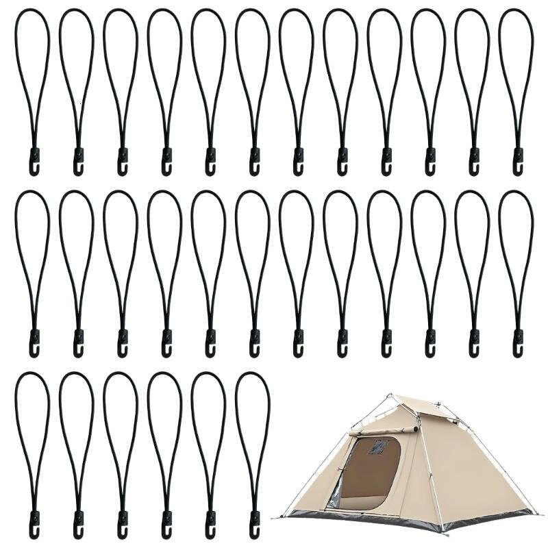 Эластичный нейлоновый шнур 4 мм с пластиковыми крючками, 30 шт.