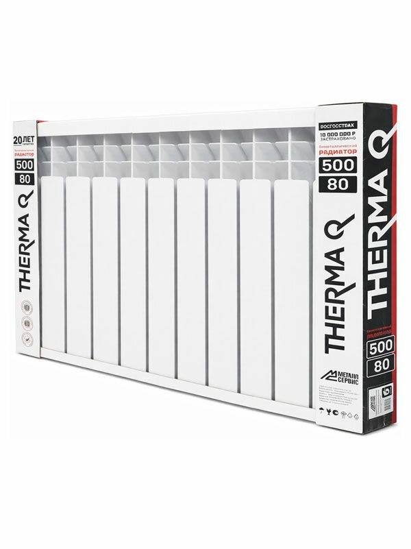 Радиатор биметаллический МС THERMA Q ECO 500/80 11 секций 1628Вт (пр-во Россия)