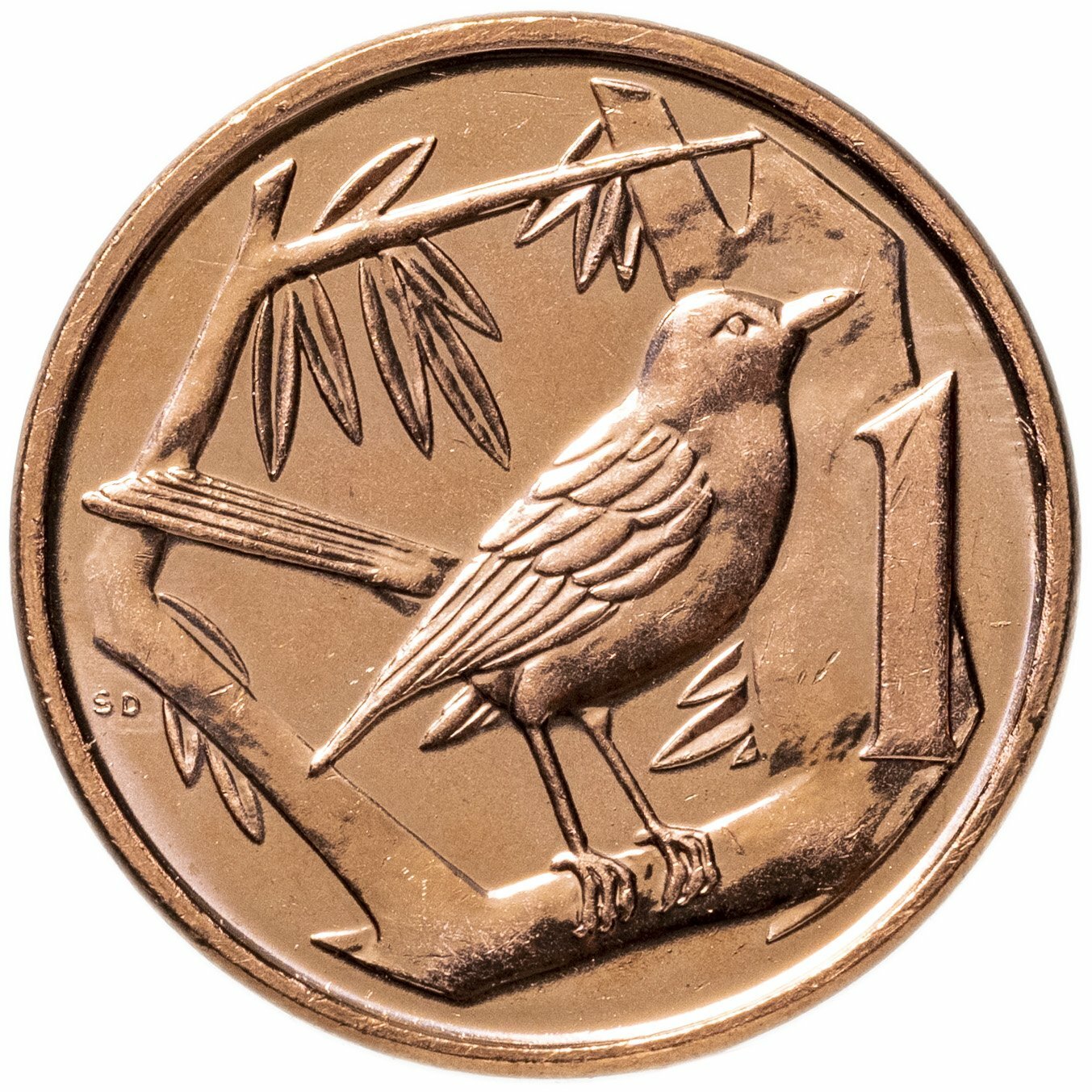 Каймановы острова 1 цент cent 2008, Сталь, в сохранности UNC