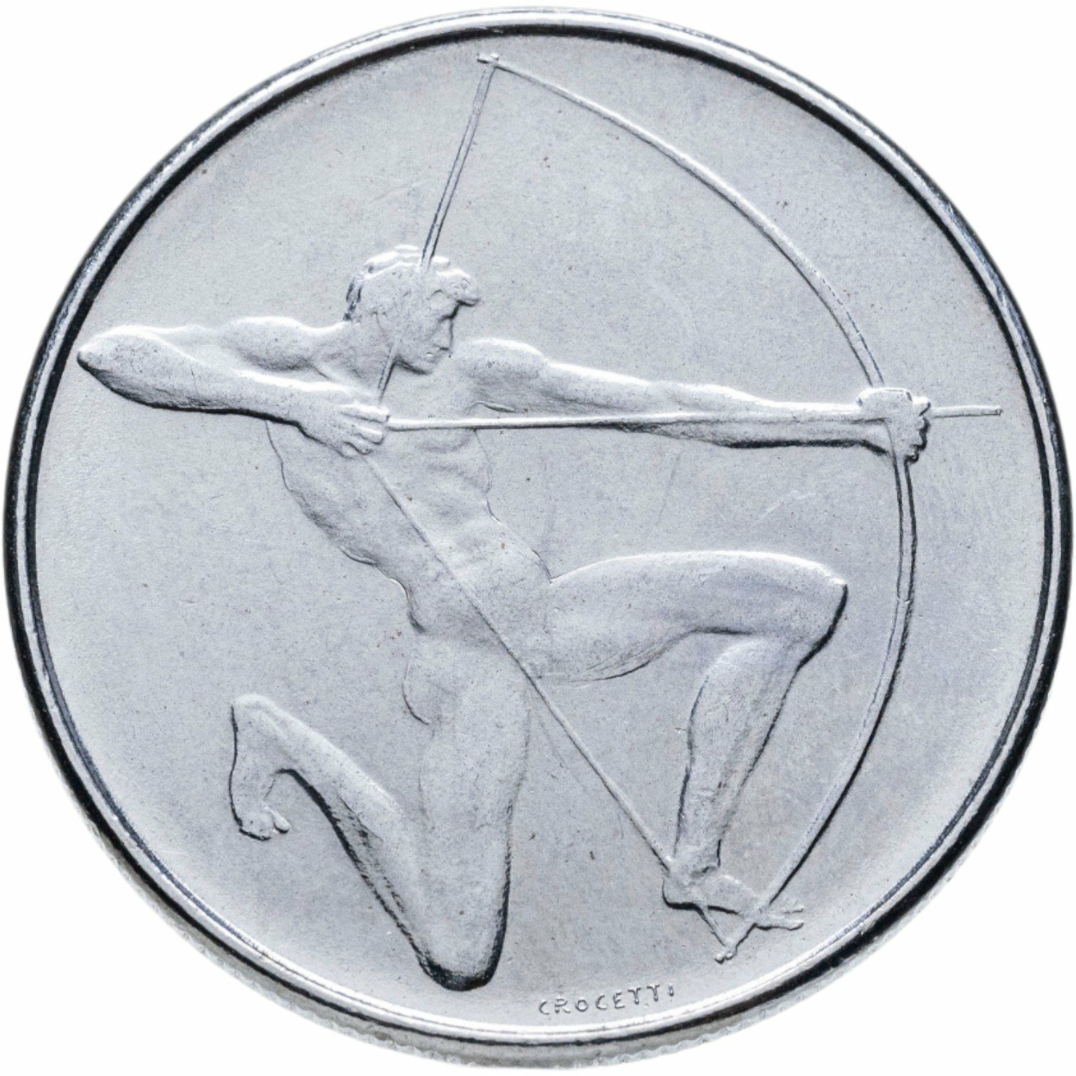 Сан-Марино 100 лир lire 1980 XXII летние Олимпийские Игры, Москва 1980, Сталь, в сохранности UNC