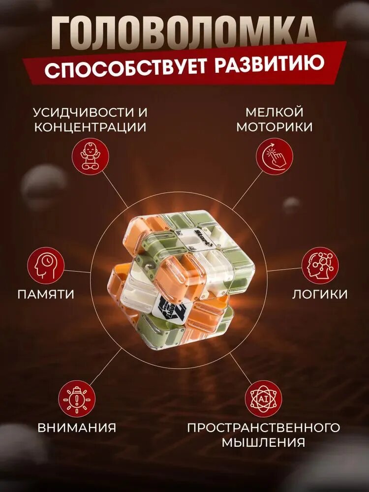 Головоломка Лабиринт из кубика Рубика для детей и взрослых, пластиковая головоломка-лабиринт, развивающая игрушка — фото 1