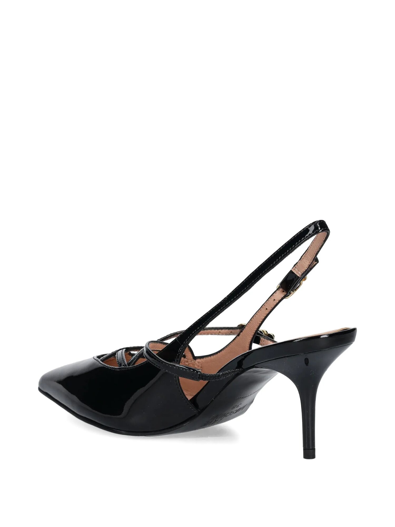 Туфли LOVE MOSCHINO Strappy point-toe pumps, размер 40, black/black — фото 1