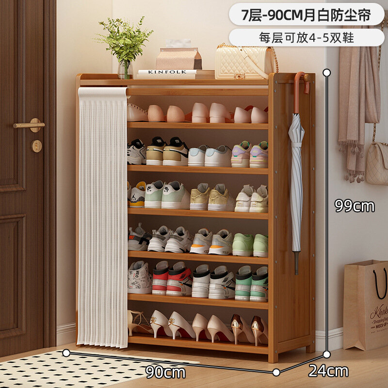 Простой обувной шкаф для прихожей, большая вместимость, пылезащитная обувная полка, многослойное экономичное решение для хранения обуви в арендованных домах