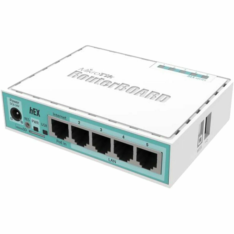 Маршрутизатор MikroTik hEX RB750Gr3 5x1Gb USB, PoE, 1914204