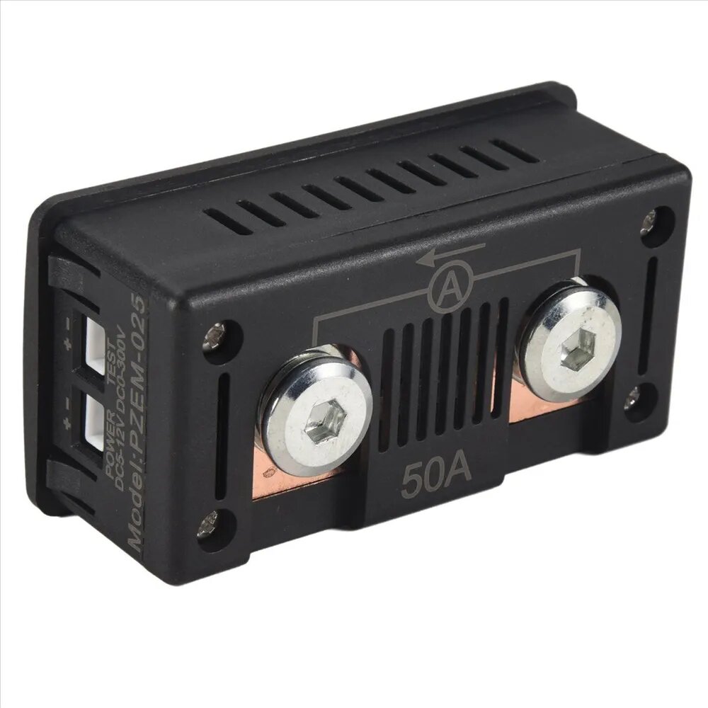 PZEM-025 DC Цифровой тестер батареи Двунаправленный амперметр Вольтметр Power Watt Meter 300V 50A