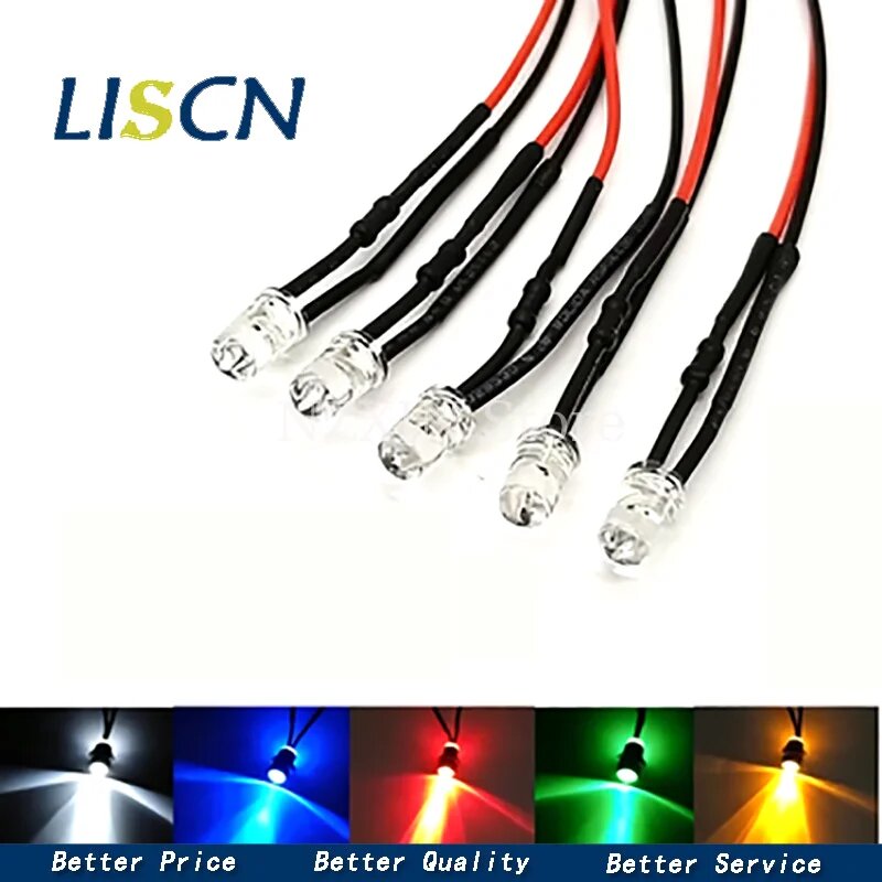 Светодиодные трубки LISCN 10 шт, 3В/6В/12В/24В 6V, 10PCS, Белый, Warm white